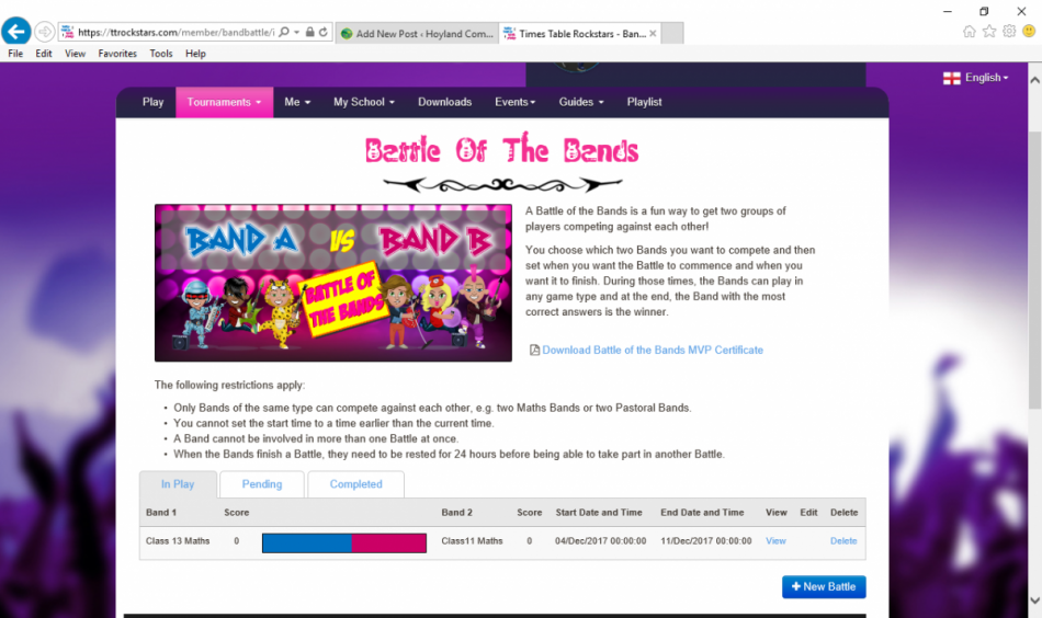 BATTLE OF THE BANDS – Hoyland Common Primary School